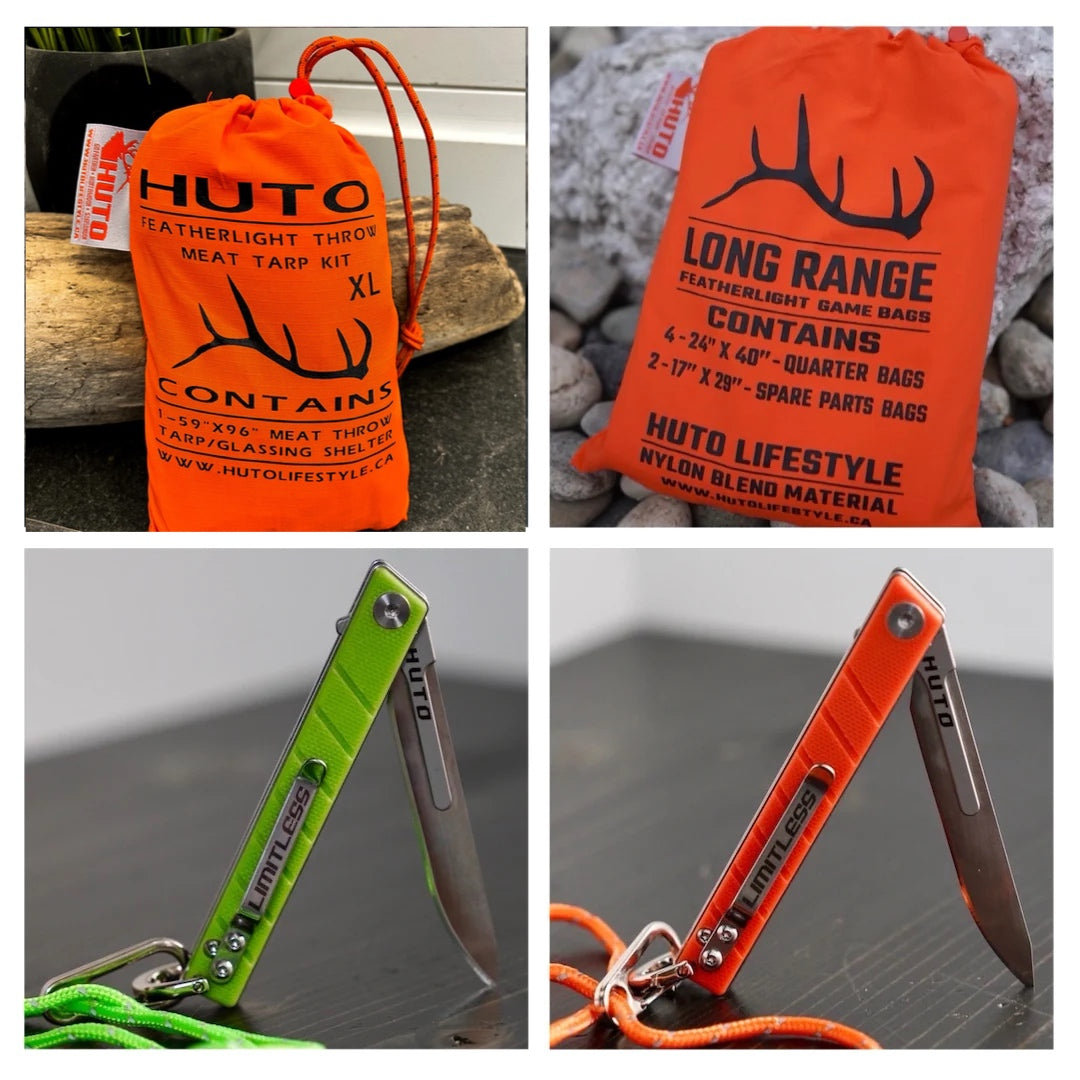 HUTO Long Range Kill Kit - Long Range Game Bags, Meat Tarp & Limitless ...